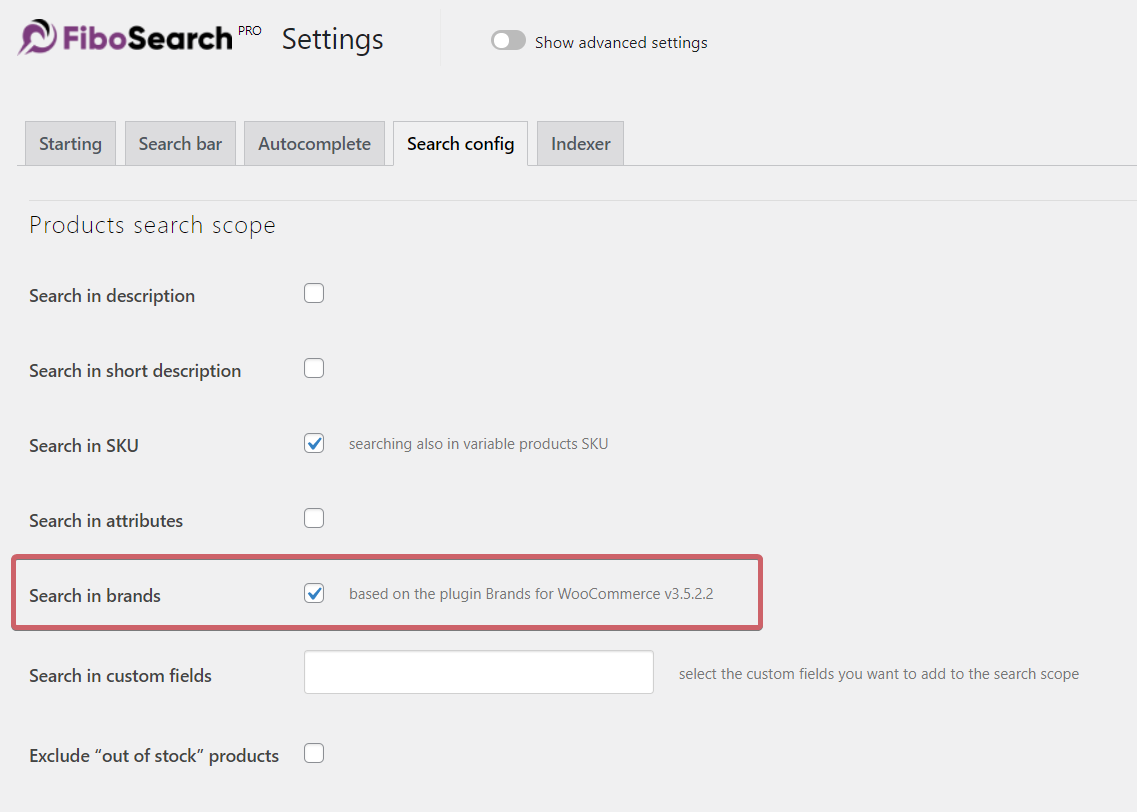 Compatible brands plugins - FiboSearch – autocomplete search for WooCommerce