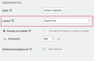Search bar layout - FiboSearch – autocomplete search for WooCommerce